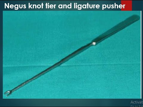 Negus knot tier and ligature pusher - YouTube