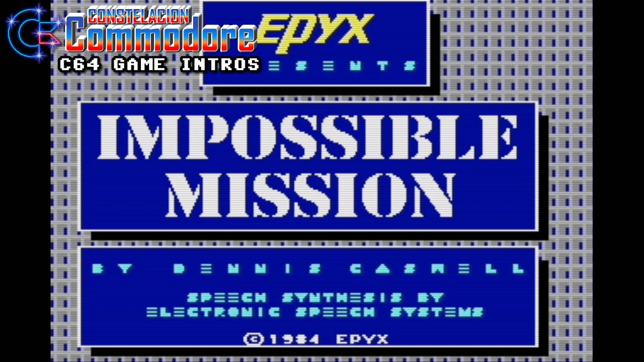 C64 Game Intro: Impossible Mission (Epyx,1984) - YouTube