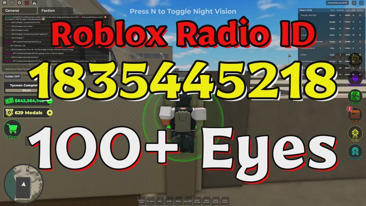 Eyes Roblox Radio Codes/IDs - YouTube