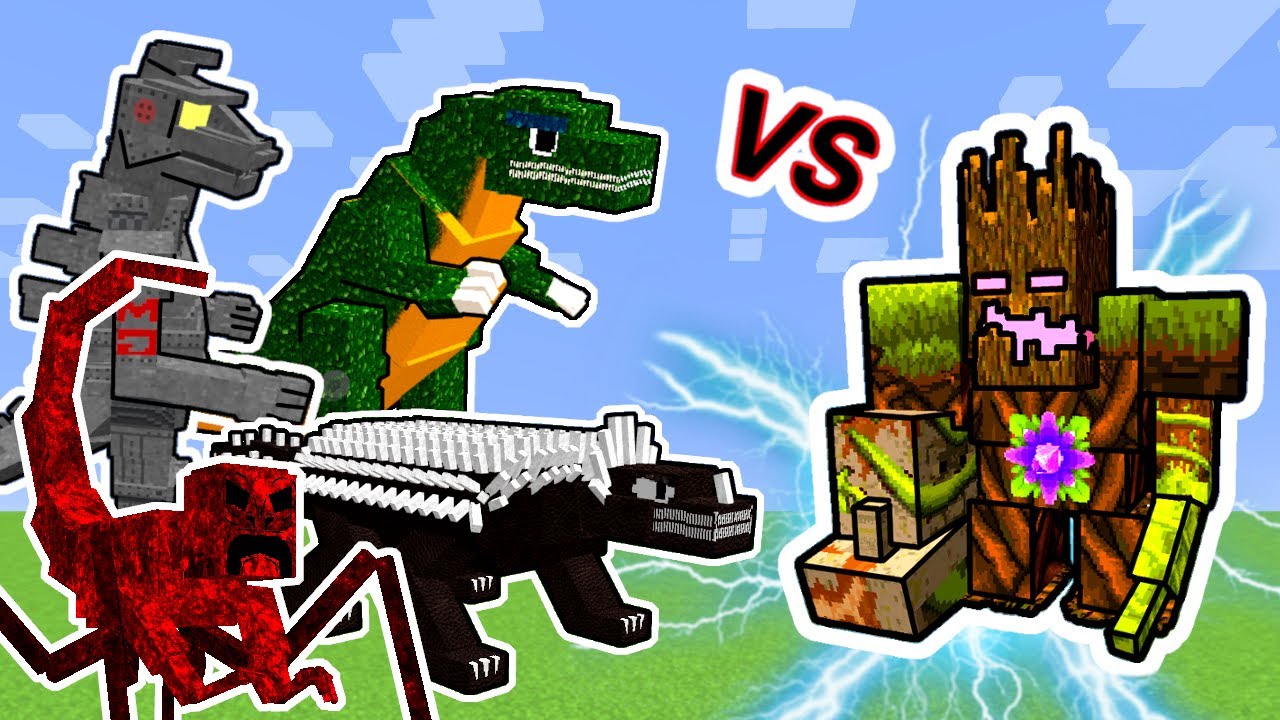 Jungle Abomination Vs. Gojicraft Monsters in Minecraft - YouTube