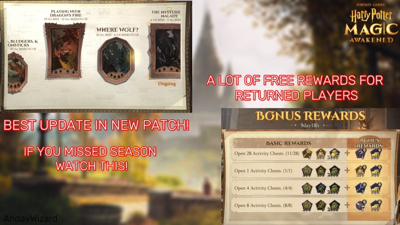 A LOT OF FREE REWARDS! RETURNING PLAYERS AND SEASON REWARDS (HARRY ...