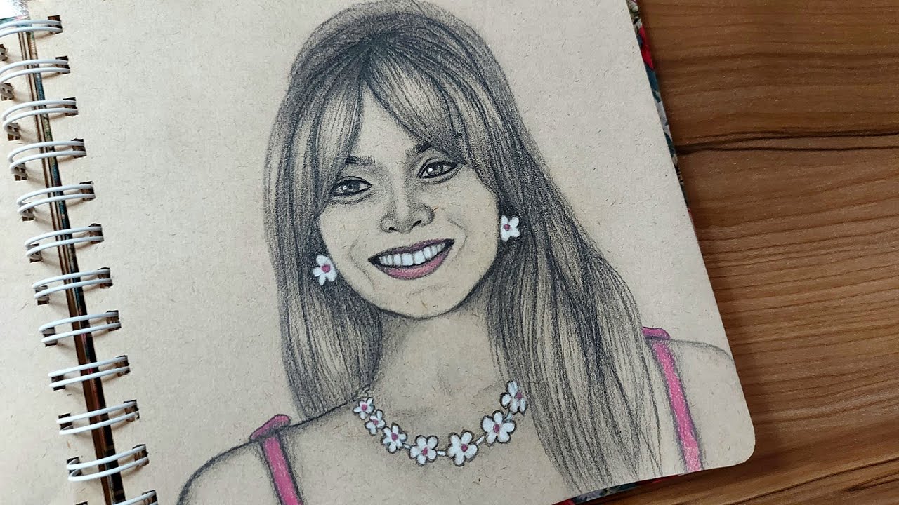 Drawing Barbie Simple (Margot Robbie)/learn to draw/pencil - YouTube