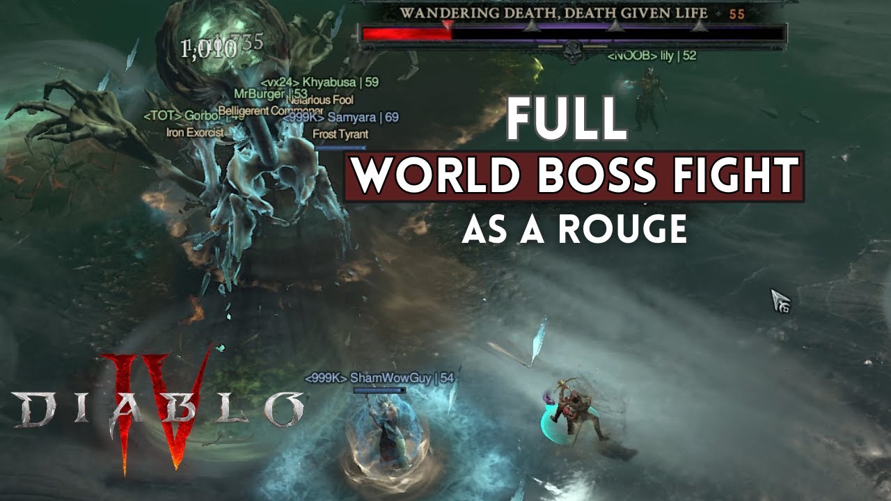 Diablo 4 World Boss Fight - Wandering Death | Full Fight as a Rouge ...