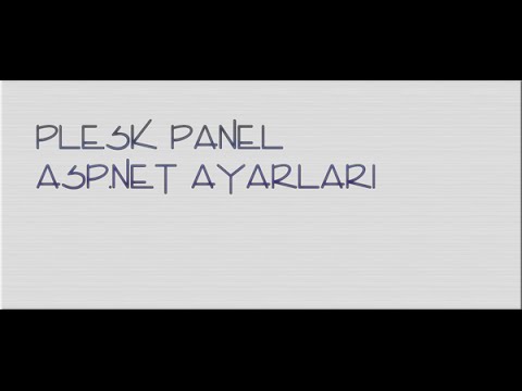 Plesk Panel Asp.NET Ayarları - YouTube
