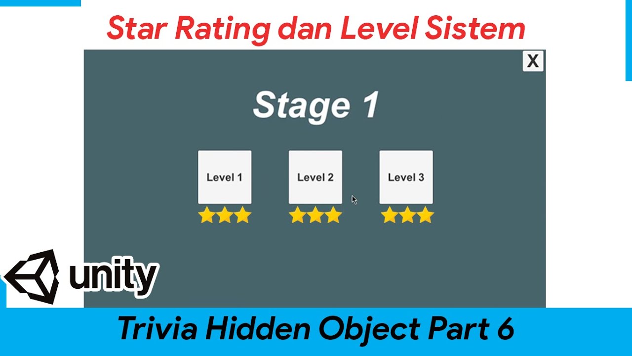 Membuat Star Rating dan Level Selection - Trivia Hidden Object Part 6 ...