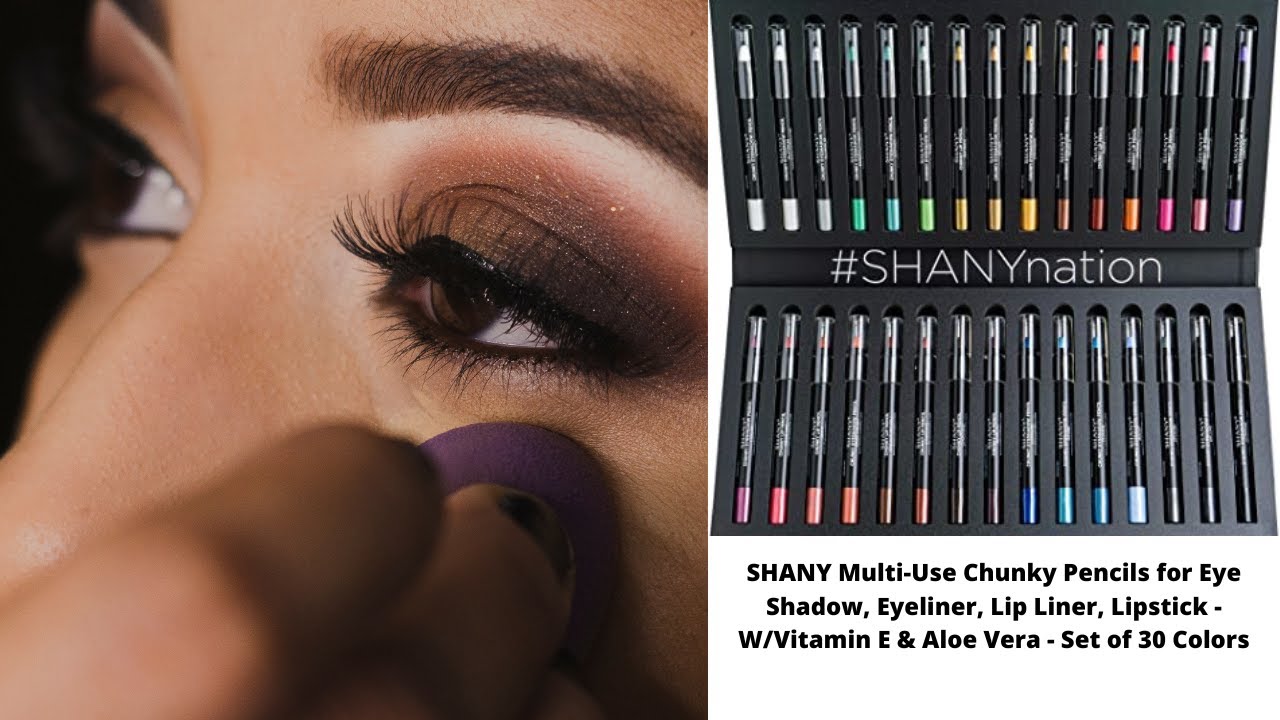 SHANY Multi-Use Chunky Pencils for Eye Shadow, Eyeliner - YouTube