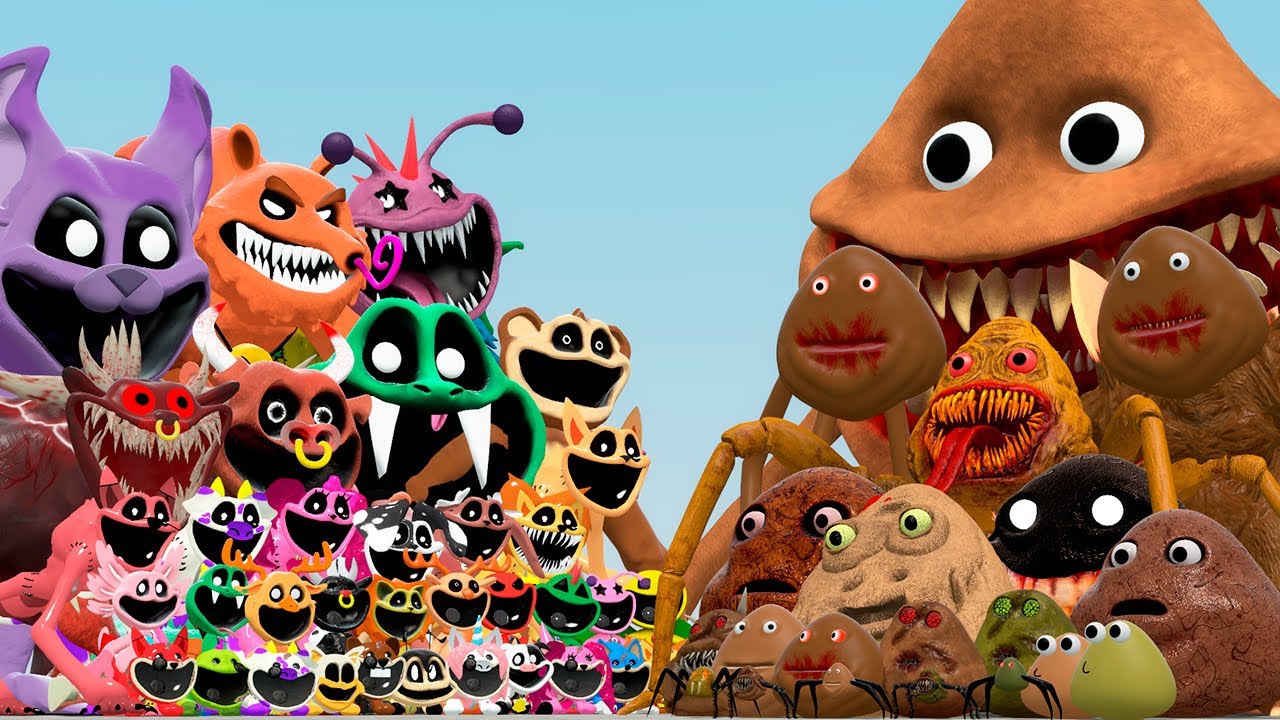 NEW SMILING CRITTERS POPPY PLAYTIME CHAPTER 3 VS ALL POU BOU'S REVENGE ...