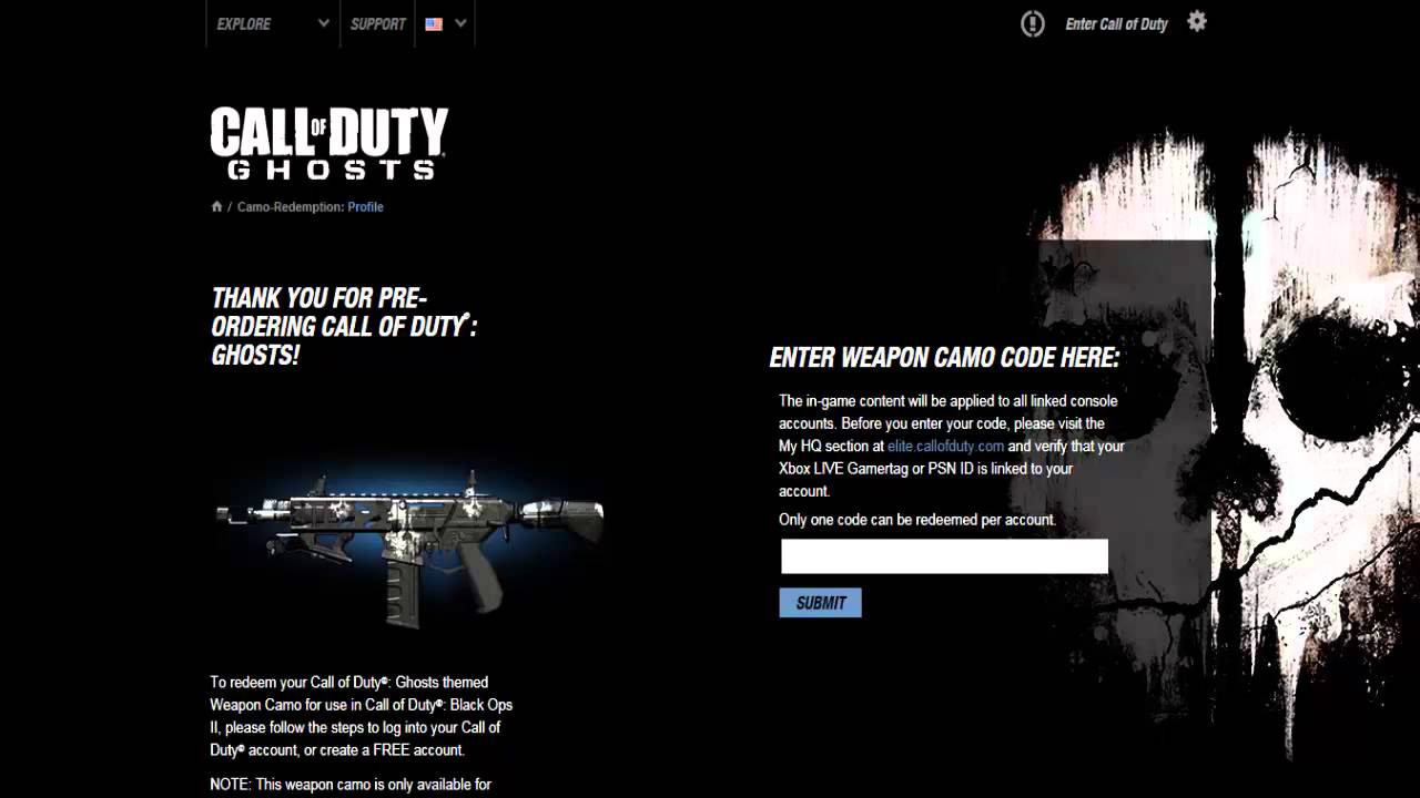 Call of Duty Ghost Camo Giveaway (Finished) - YouTube