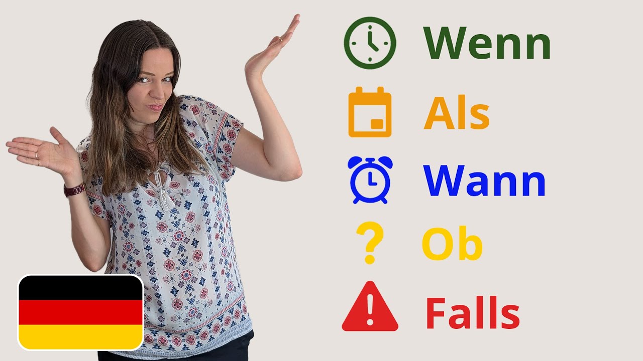 Deutsch B1+/B2 - wenn, als, wann, ob, falls einfach erklärt - YouTube