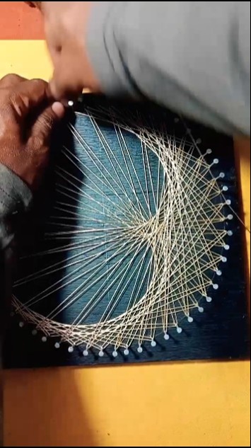 നൂലിൽ ഒരു Art |ThreadArt| String Art | Punjiri Craft #shorts #threadart #stringart #art #craft ...