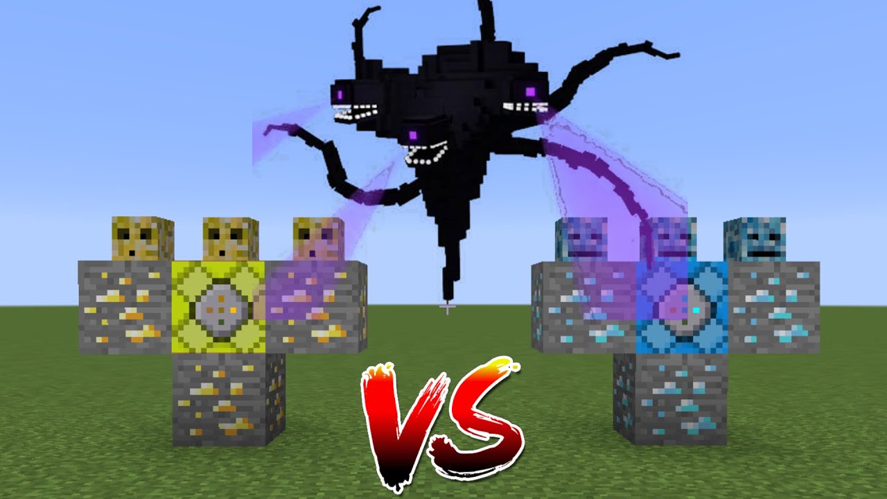 what if you create an ORES CREEPER VS WITHER STORM in MINECRAFT - YouTube
