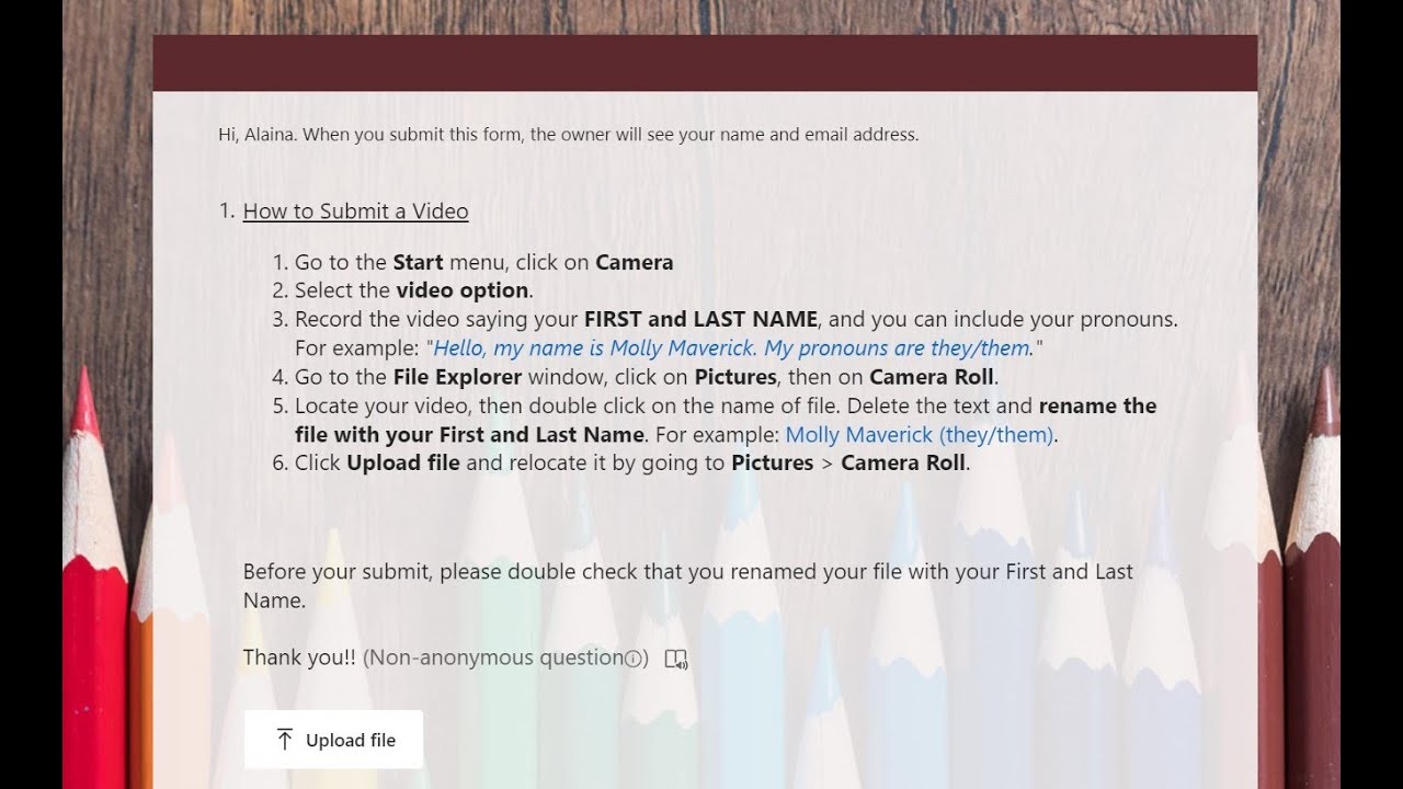 Record, Rename, and Upload Name Video - YouTube