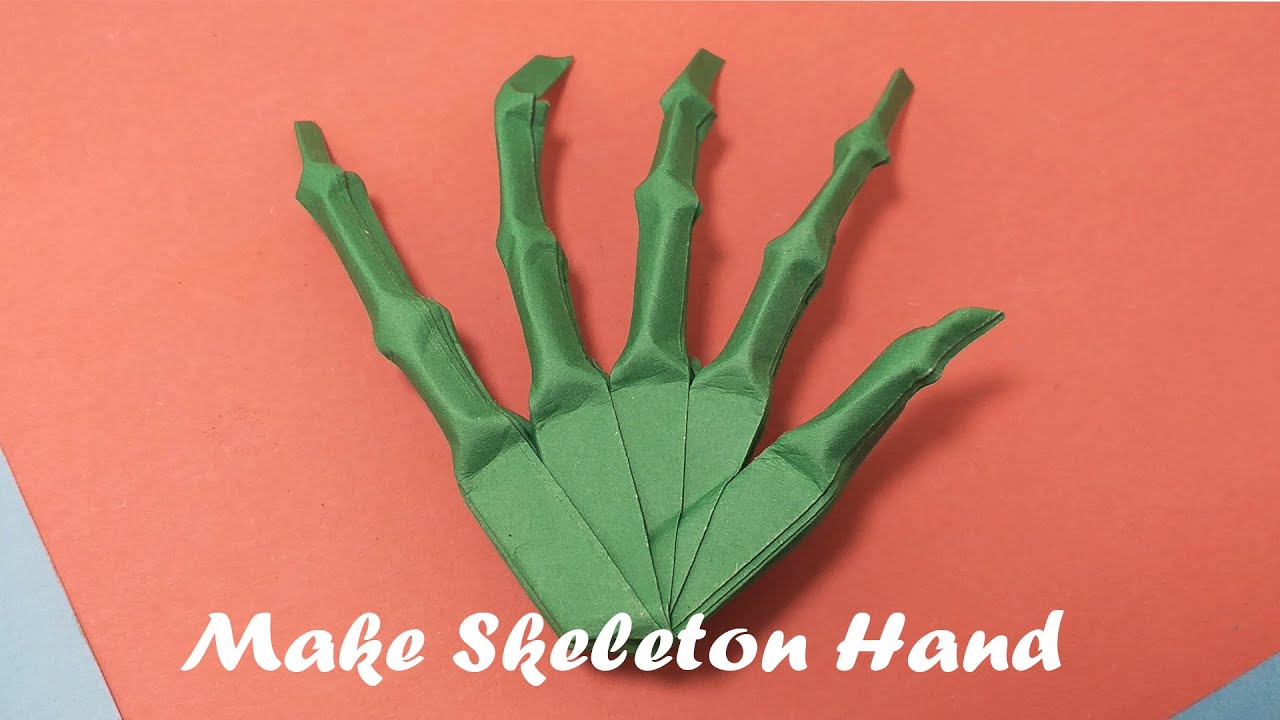 Monster paper hand | Spooky skeleton | Making hand | How to make a ...