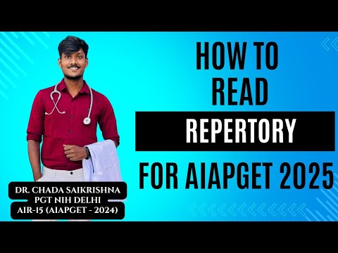 How to read Repertory for AIAPGET || AIAPGET Homoeopathy|| AIAPGET 2025 ...