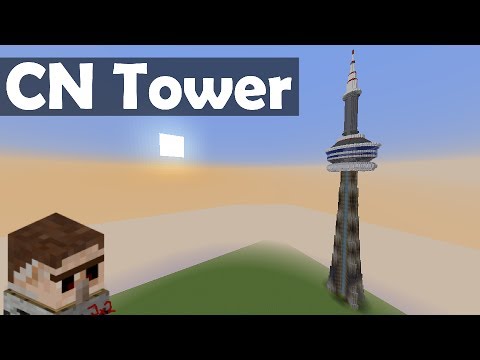 Minecraft CN Tower Time Lapse - YouTube