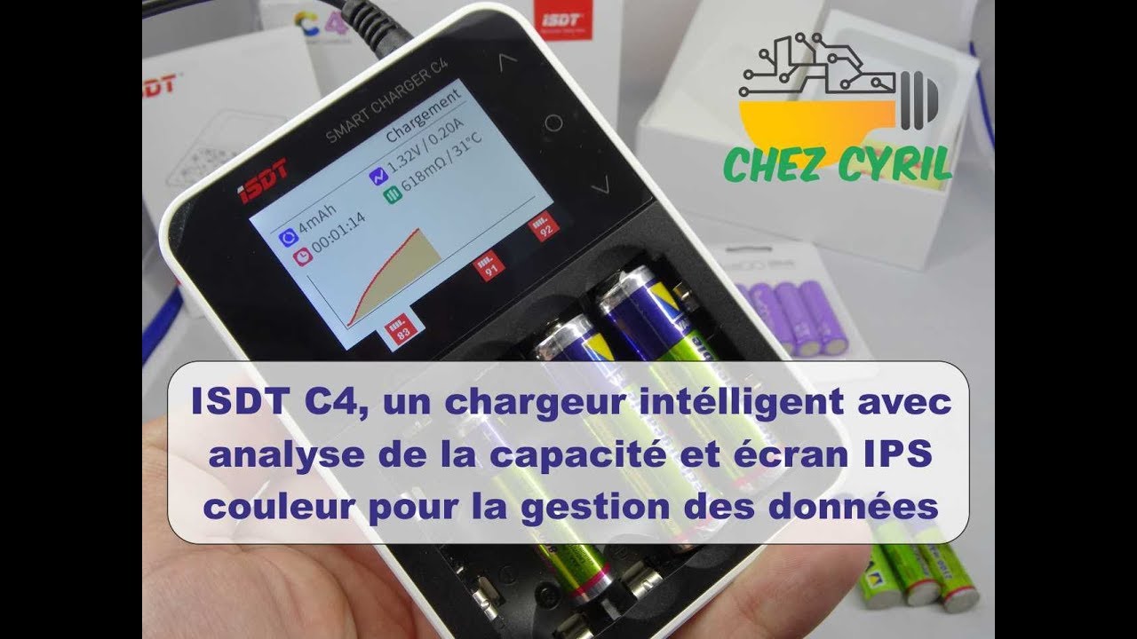 ISDT C4 Smart Charger : chargeur tout accu (lithium, NiMH...) écran ...
