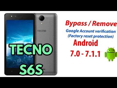 Tecno S6S FRP/Google Lock Bypass Android 6.0,7.08.0 No Pc - YouTube