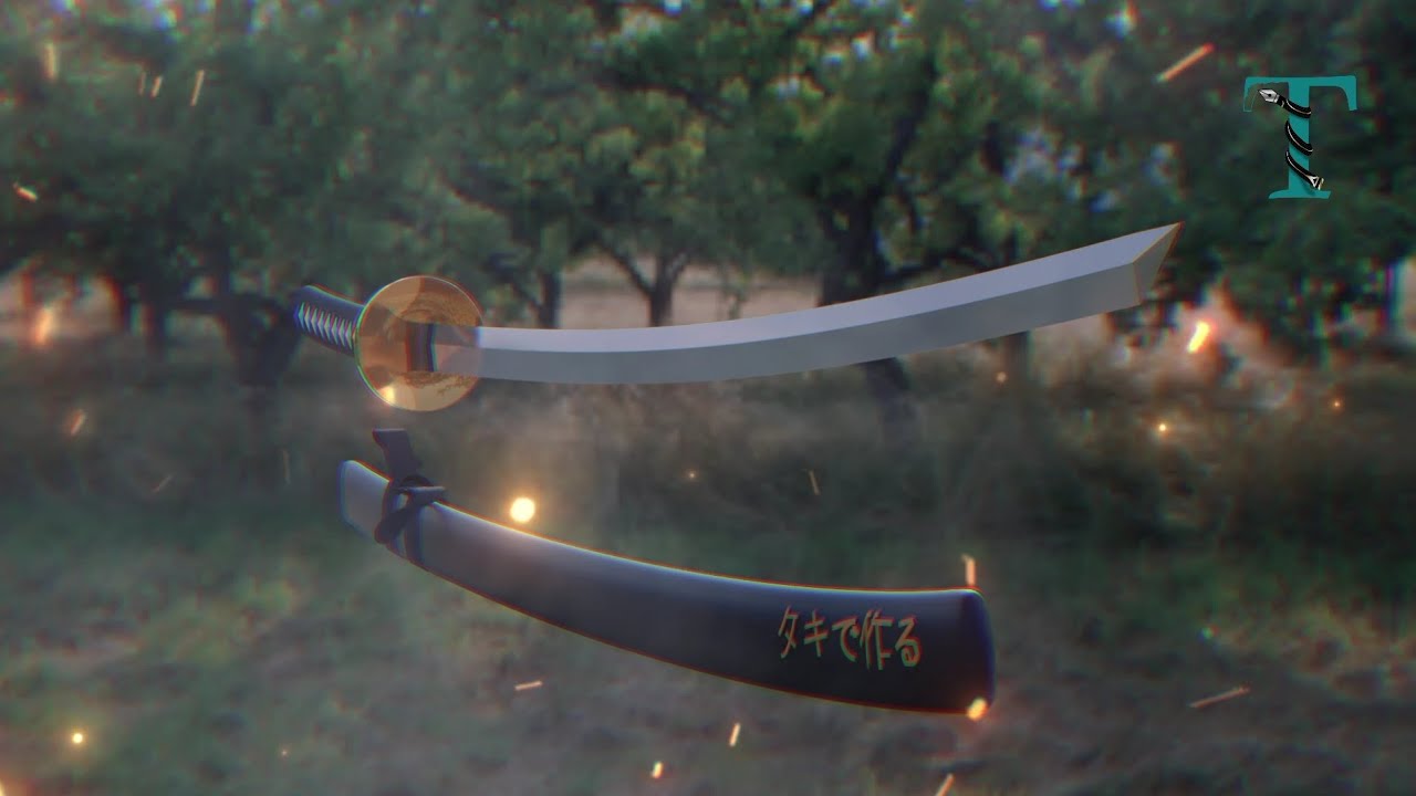 Check out this 3D katana I modeled! 🗡️ Designed and animated in Blender ...