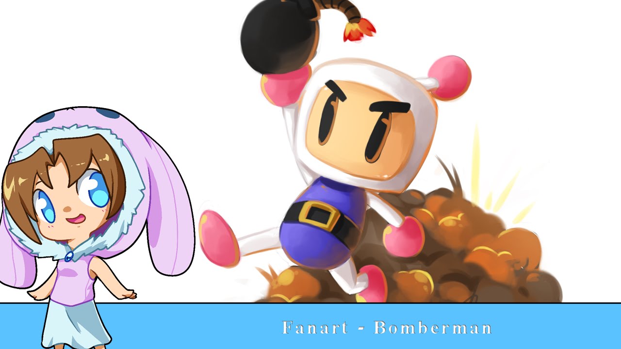 Fanart - Game characters: Bomberman[photoshop] speedart - YouTube