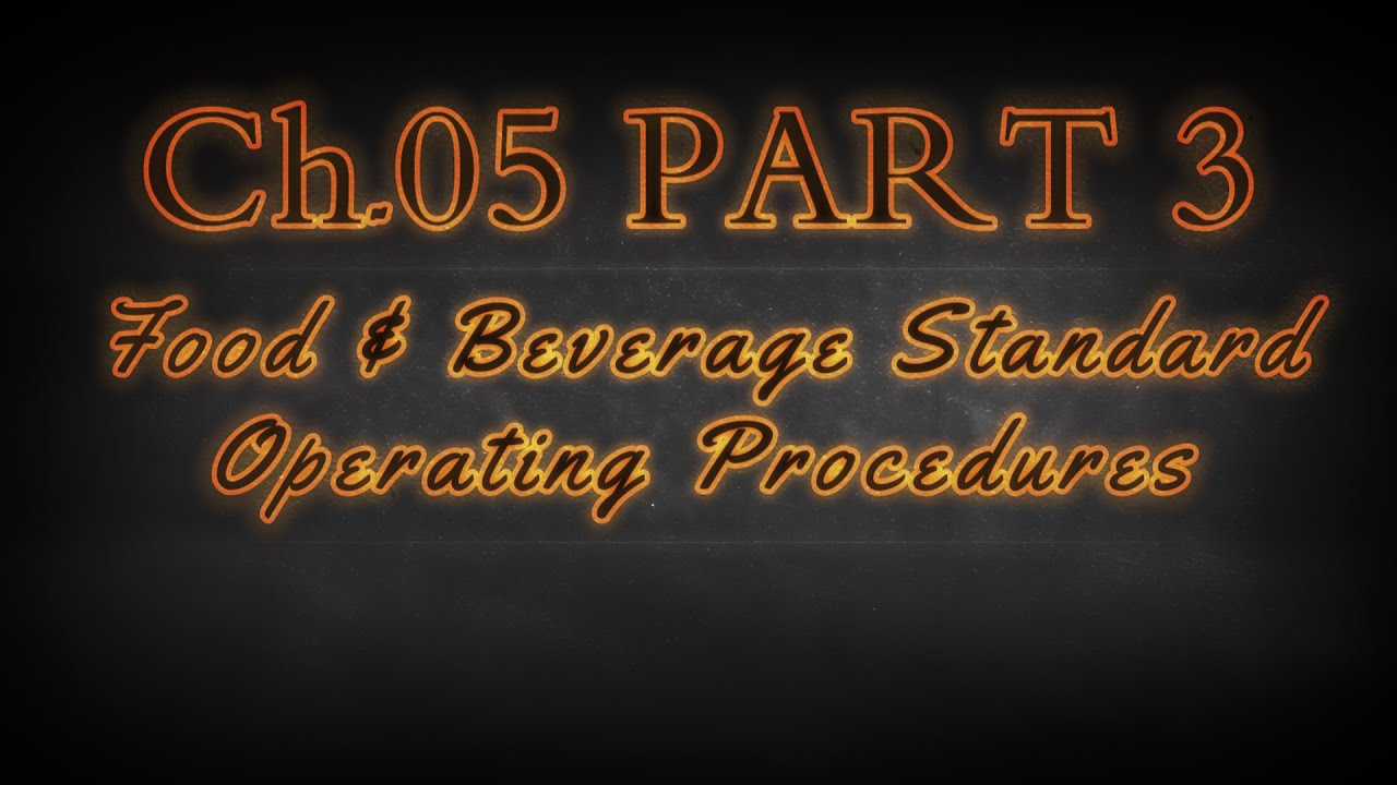 CHAPTER 05 PART 3 How to Take Food Order in Restaurant (SOP) - YouTube