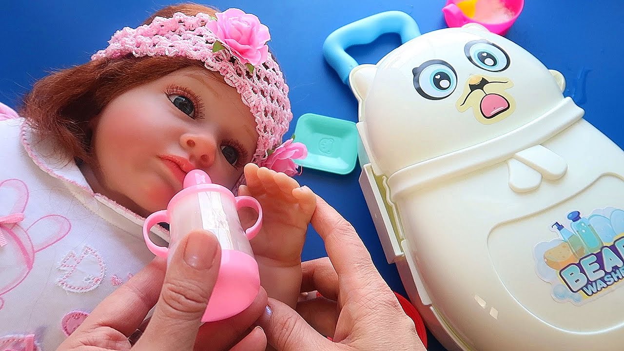 4 min Satisfying with Unboxing Cooking baby milk in a miniature kitchen ...