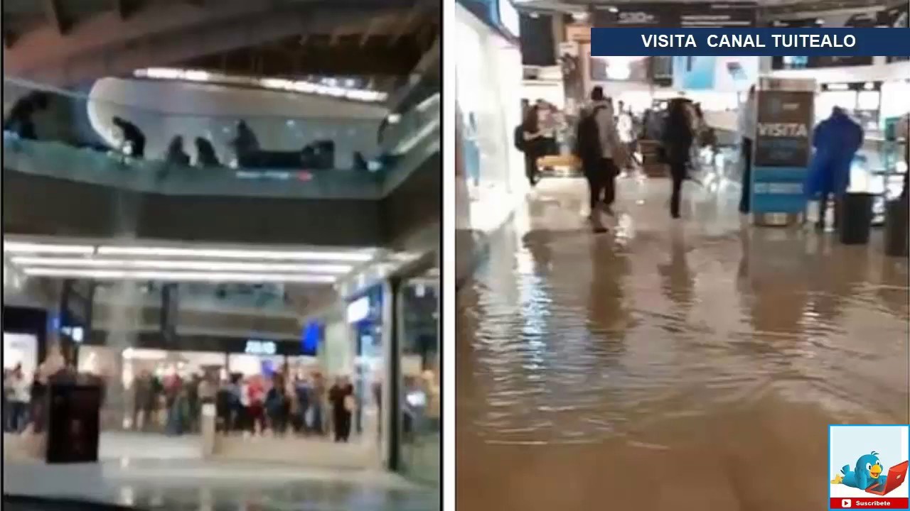 Inundación dentro de Perisur CDMX lluvias inundan famoso centro ...