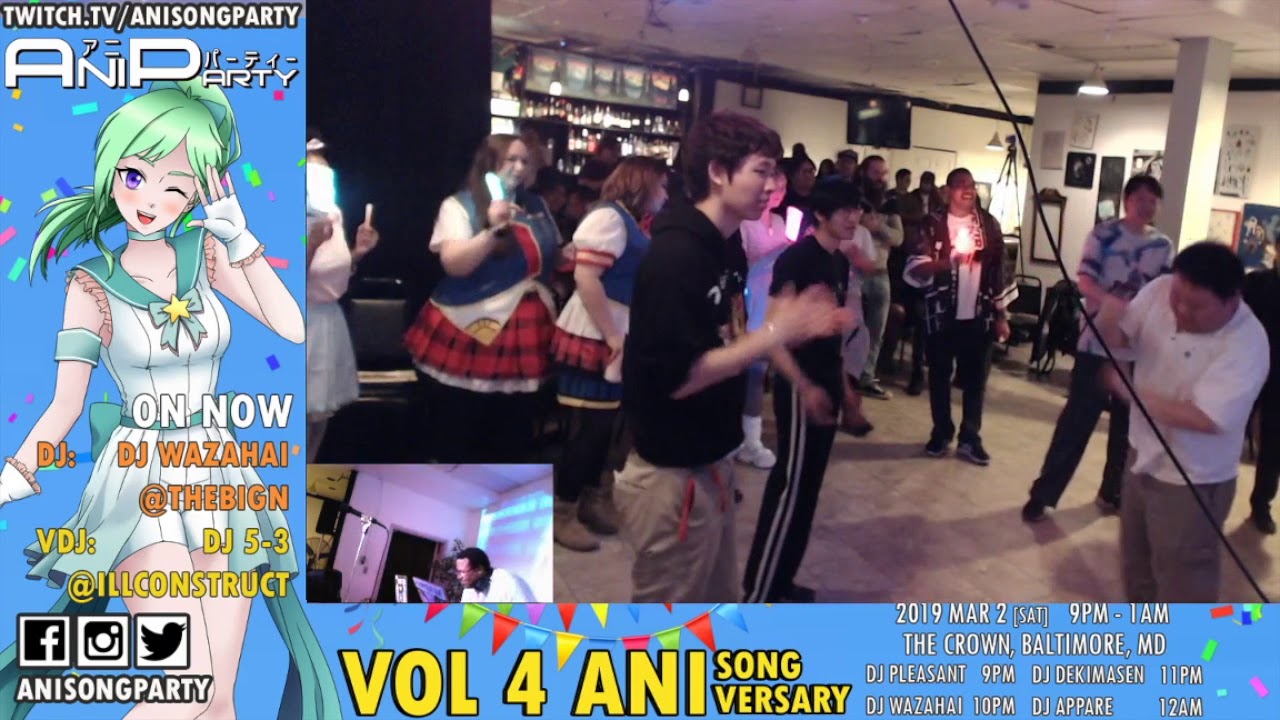 【AniParty vol 4】Himitsu no Door kara Ai ni Kite (秘密の扉から会いにきて)【2019/03/02】 - YouTube