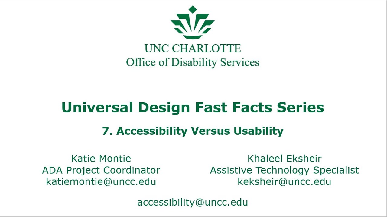 Session 7: Accessibility Vs. Usability - YouTube