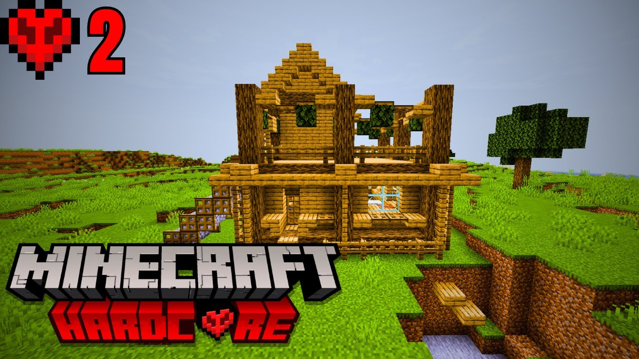 So I built a house in Hardcore Minecraft... - YouTube