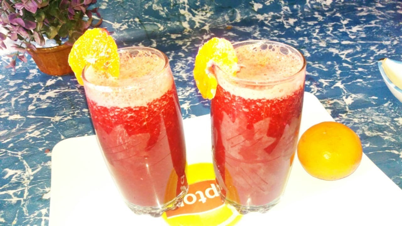 How to make Fresh Beet Root And Orange Juice - YouTube