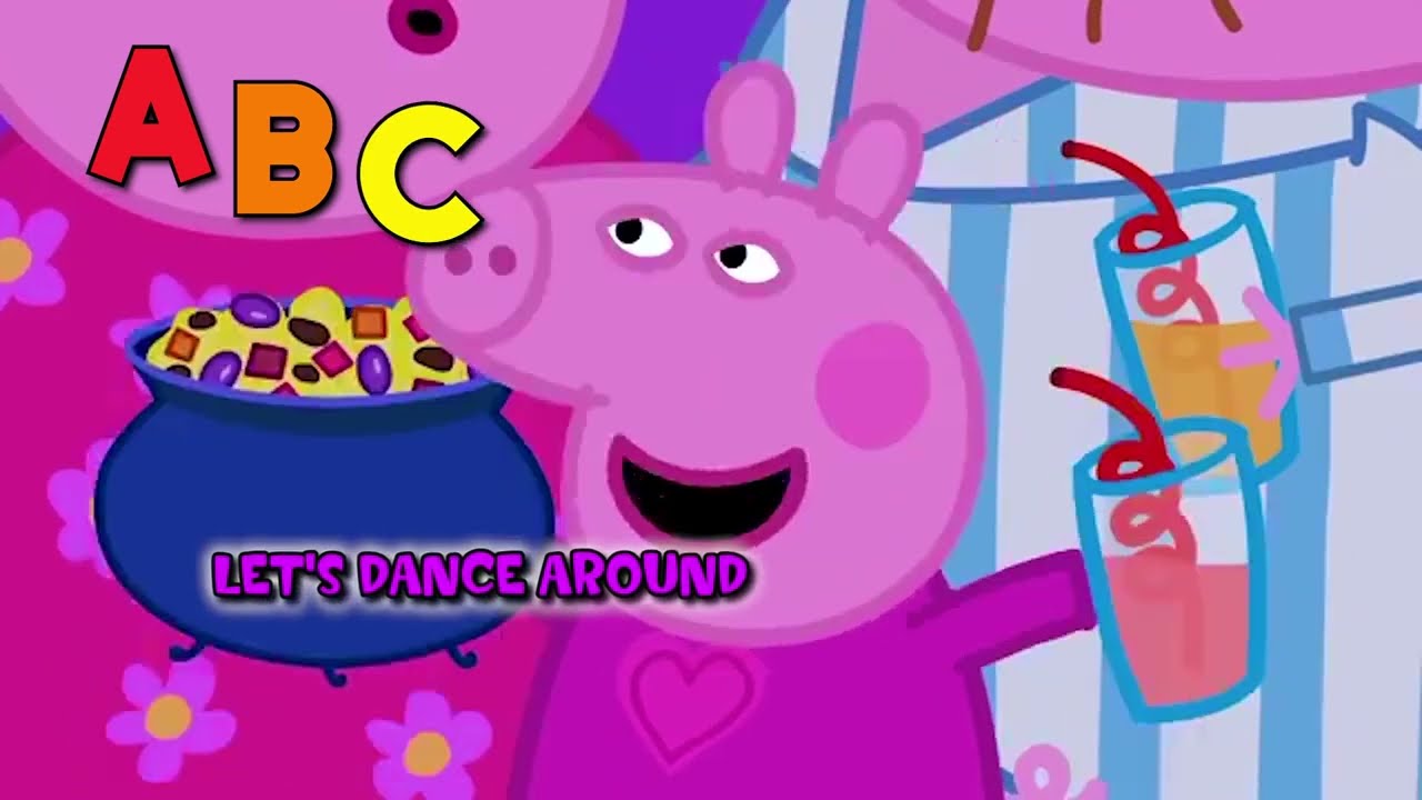 ABCD song Peppa Pig singing abc song nursery rhymes - YouTube