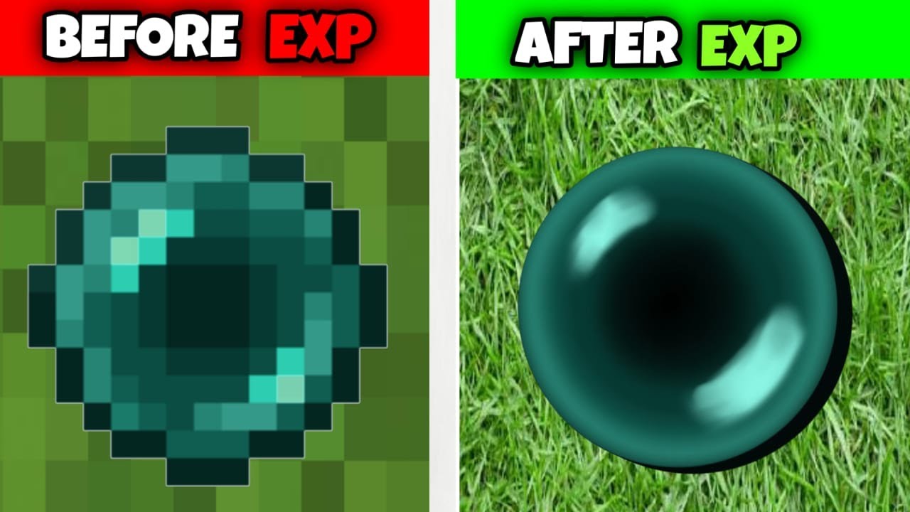 Minecraft But Your Exp = Realistic Graphics.... - YouTube