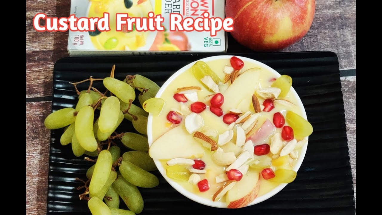 Custard Fruit Recipe | fruit custard powder recipe | easy custard ...