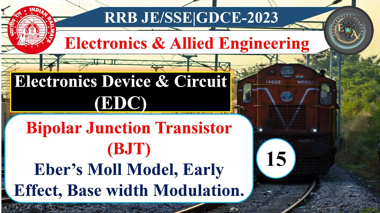 RRB JE EDC Class-15 | Eber's Moll Model in BJT | Early Effect in BJT ...