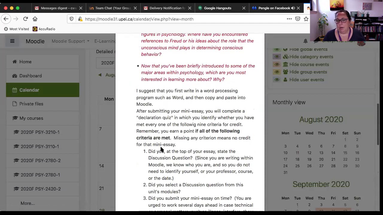 Moodle Calendar Explained - YouTube