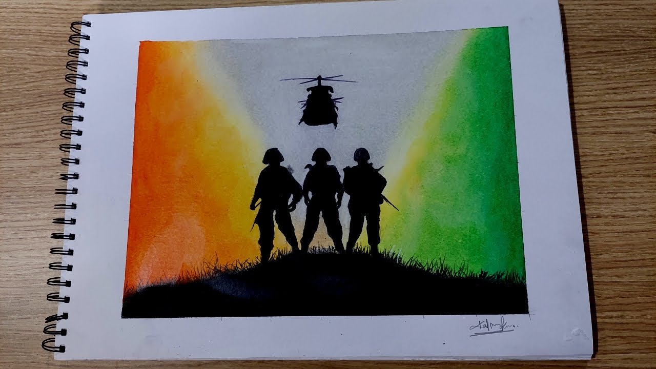 Simple Independence Day Drawing - YouTube