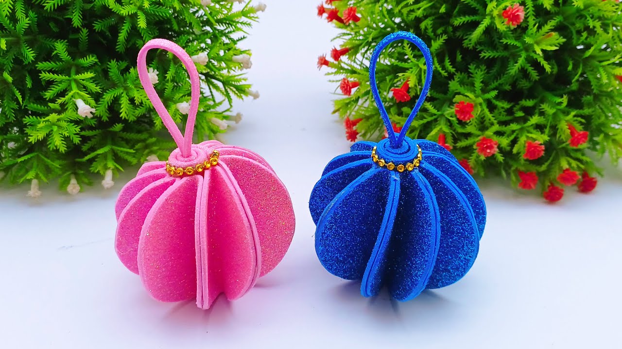 How To Make Hanging Christmas Ball Making Tutorial | DIY Christmas ...