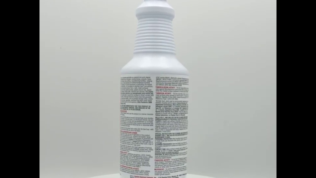 TB-Cide Quat One-Step Disinfectant - Lemon Scent - YouTube