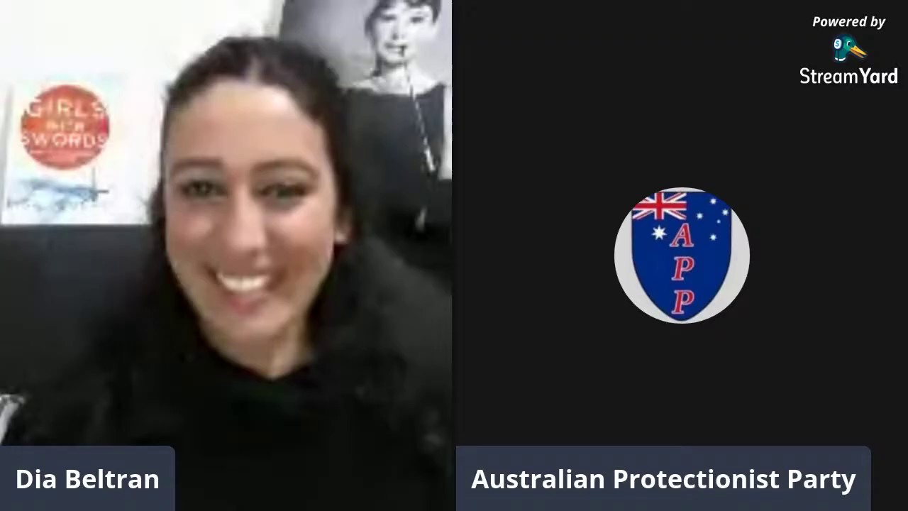 Dia Beltran LS 70 - Australian Protectionist Party on the changing ...