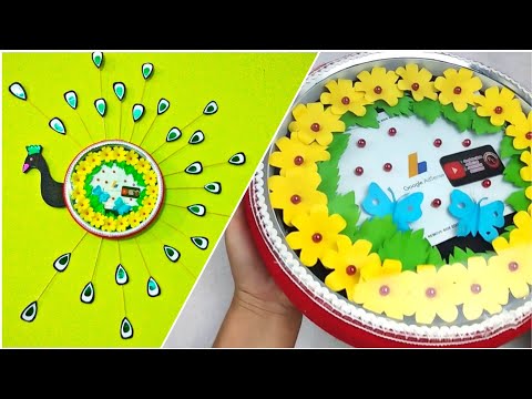 Duvar Dekor Fikirleri | Tavus kuşu şeklinde kullanılmış bir duvar saatinden dekorasyon