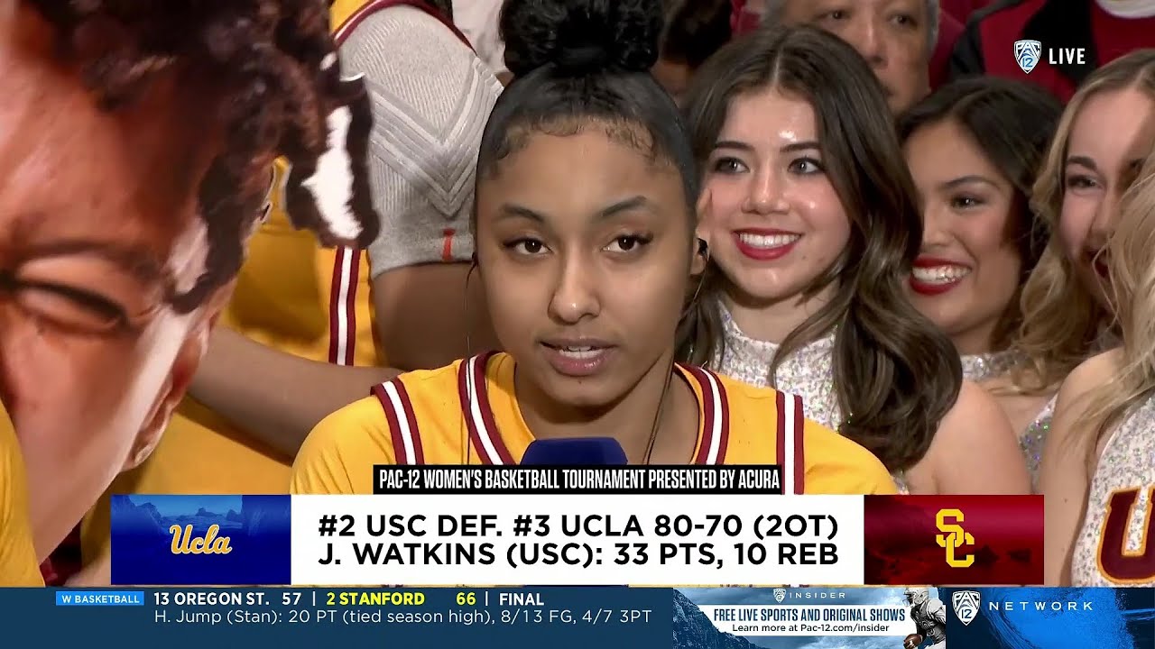JuJu Watkins Post Game Interview | Pac-12 Tournament Semis, #2 USC ...