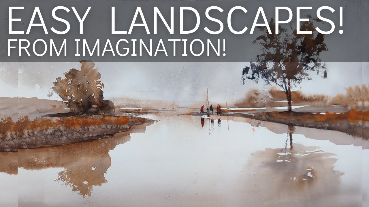 Easy Landscapes from imagination - Fully narrated! - YouTube