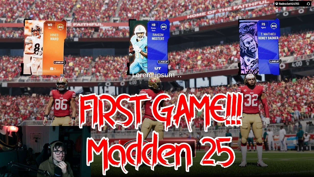 MY FIRST GAME OF MADDEN 25 MUT Madden 25 Gameplay - YouTube