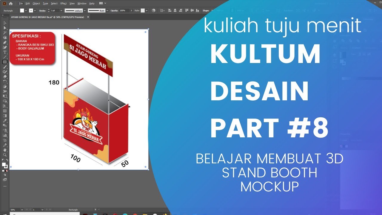 Cara membuat mockup stand booth - YouTube