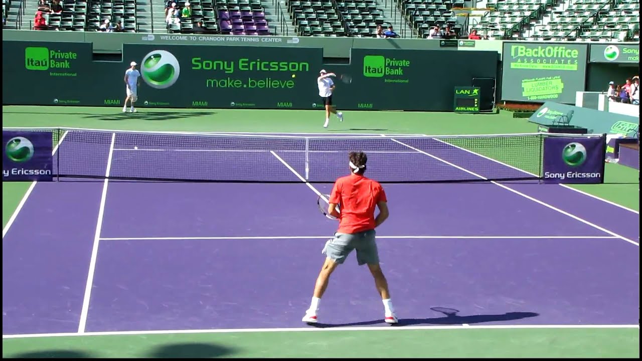 Roger Federer practice HD - BATennis.com - YouTube