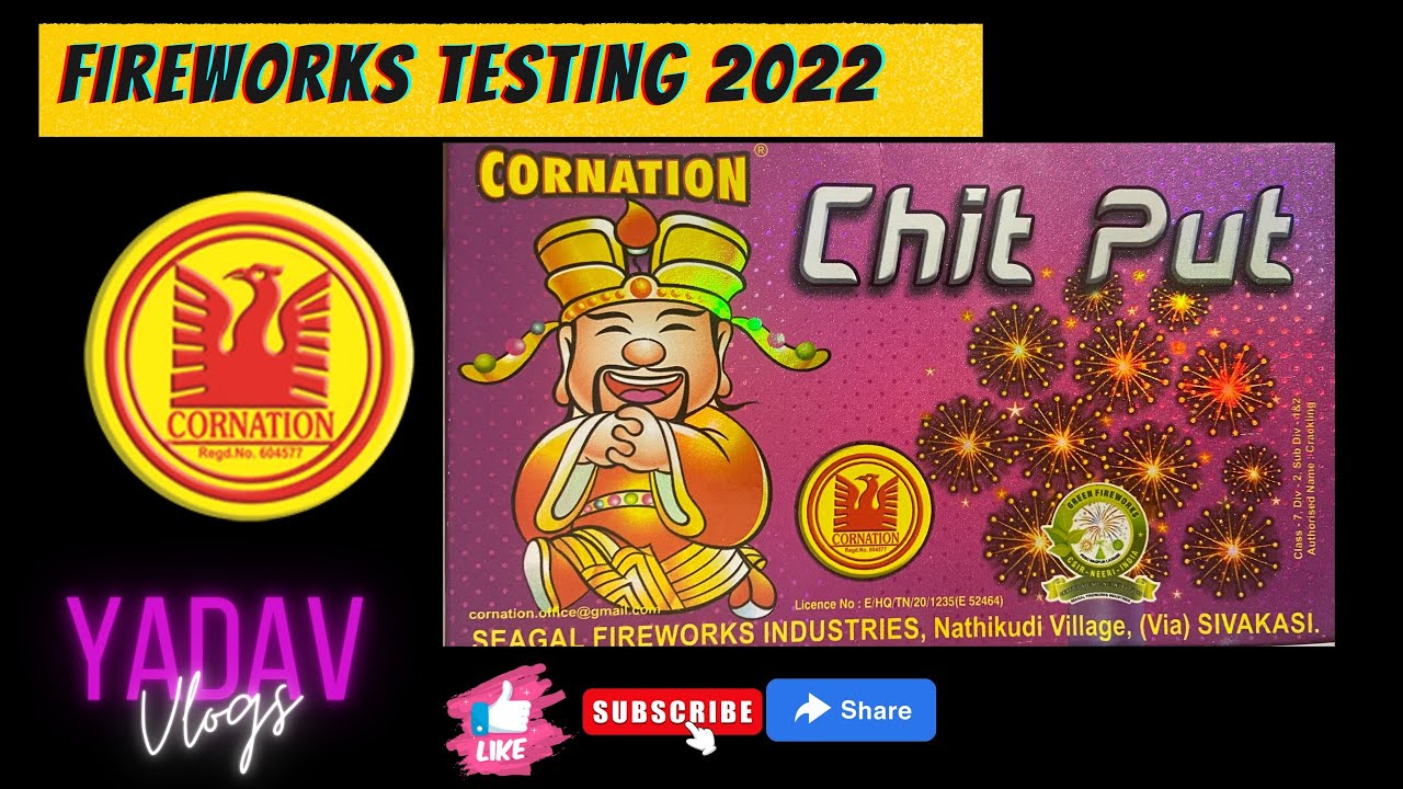 Coronation Chit Put | Fireworks 2022 | Nagpal & Sons Crackers Testing ...