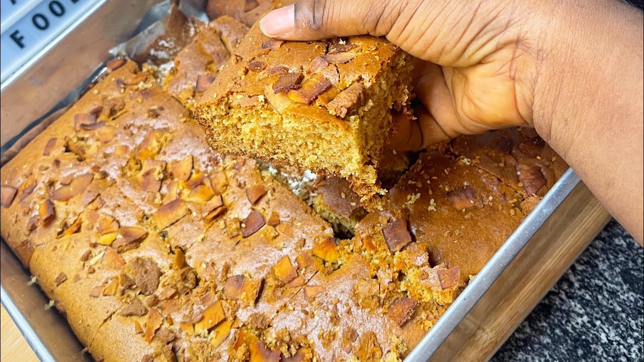 How to make DELICIOUS CAKE BARS for you and family / Chewy and moist ...