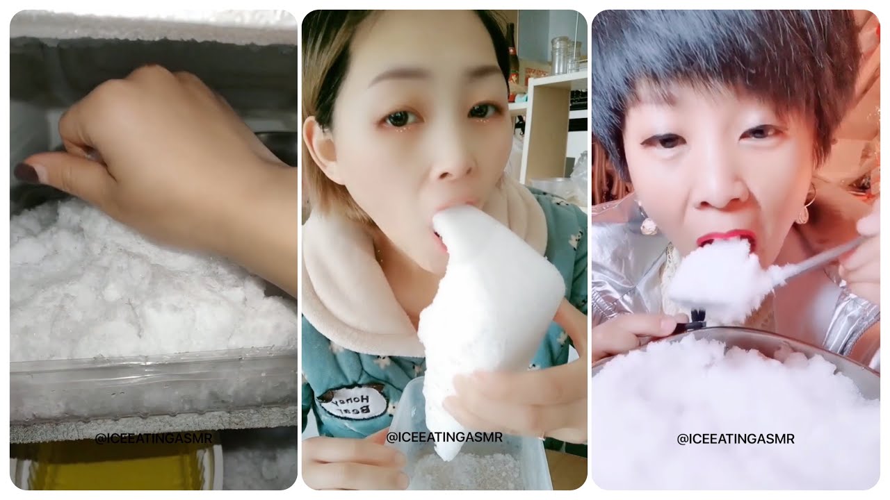 [ASMR] FREEZER FROST & SOFT ICE EATING 12 ( CRUNCHY SOUNDS) 🤍🤍 - YouTube