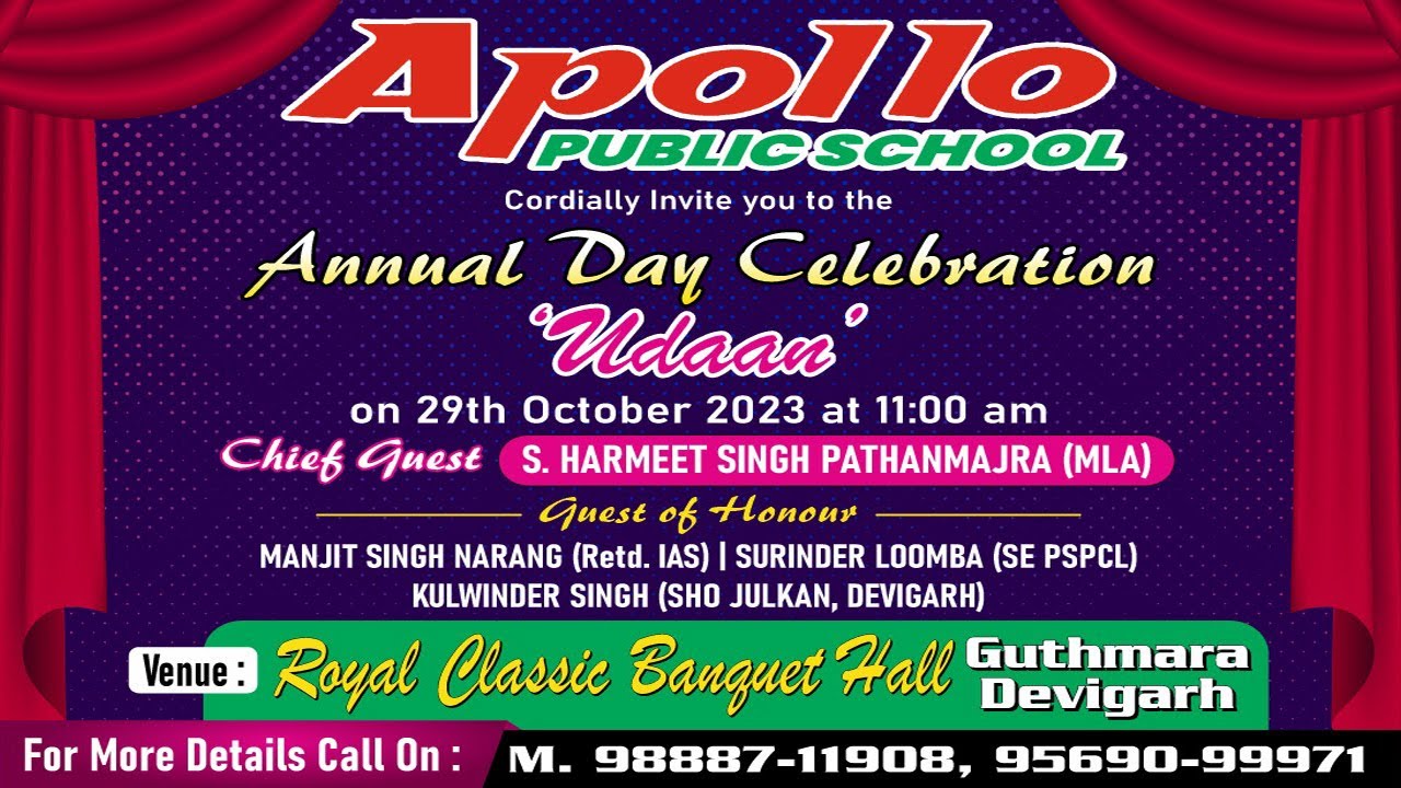 Annual Day Celebration By Apollo Public School || Live By Friends ...