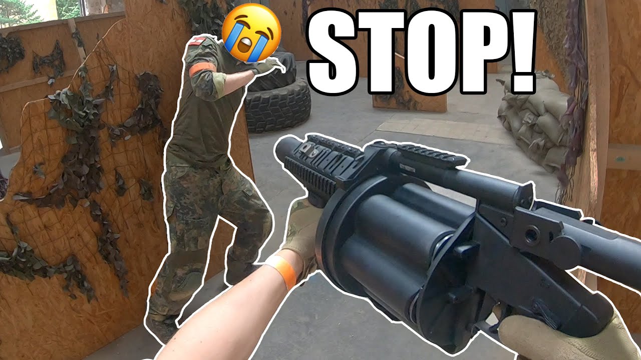 Airsoft Noobs BLASTED with 40mm GRENADE LAUNCHER - YouTube